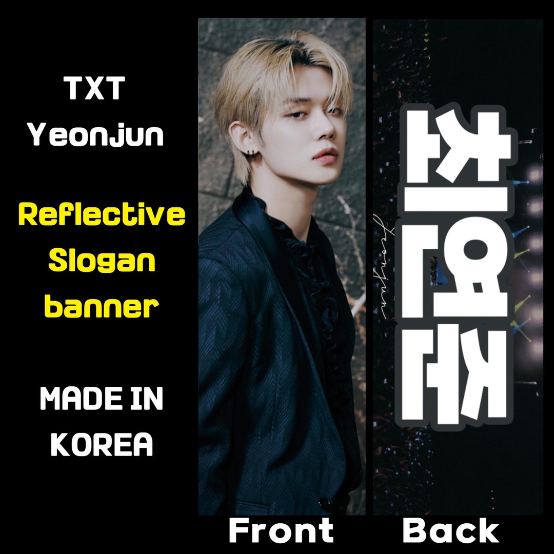 TXT Yeonjun Reflective Slogan Banner - Etsy