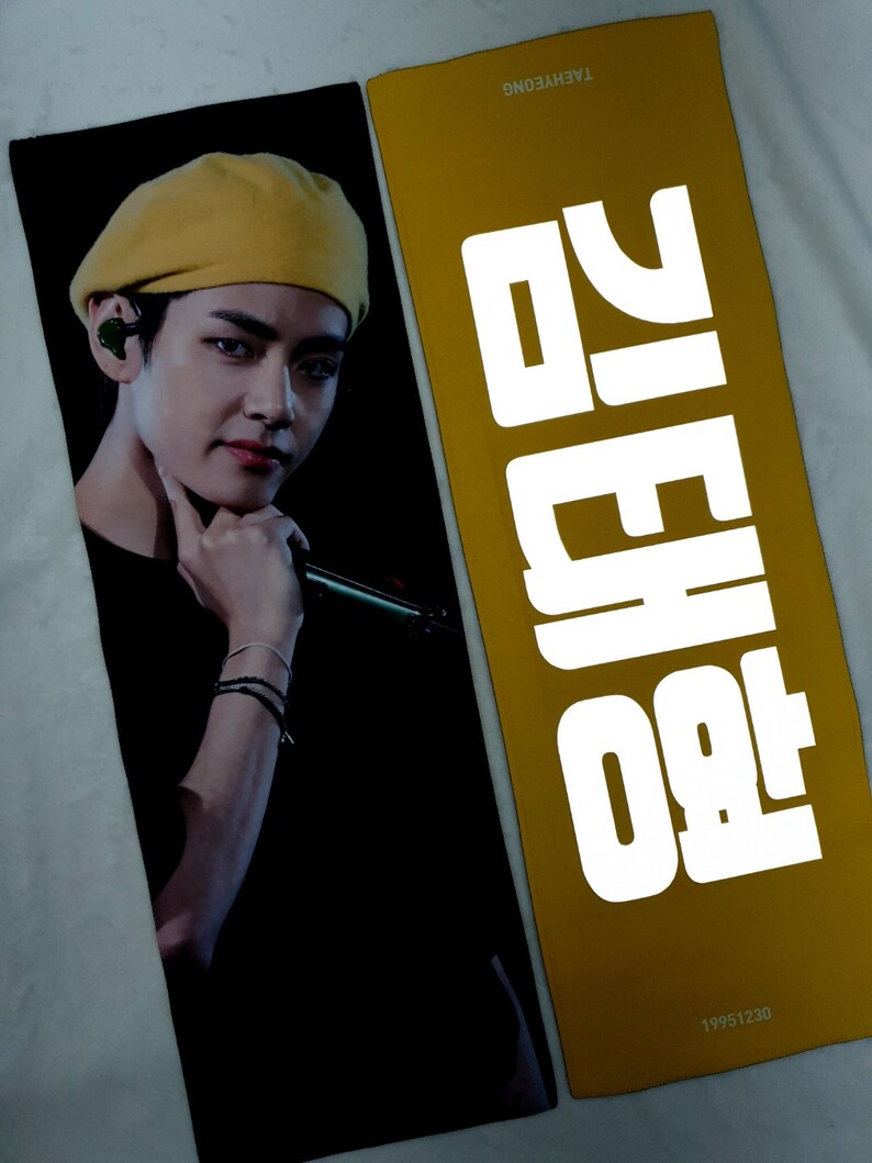BTS Taehyung V White Reflective Slogan From Fansite5 - Etsy