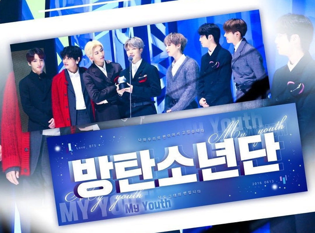 BTS All Member's Gray Reflection Slogan Banner - Etsy