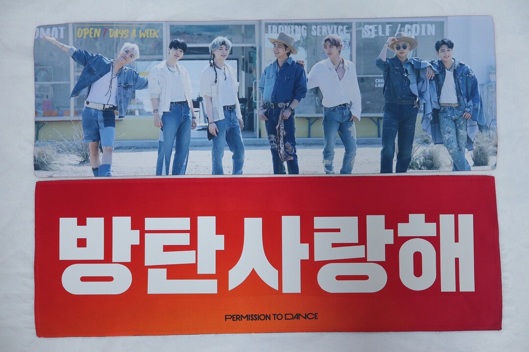 BTS PTD Ver. All Member's White Reflection Slogan Banner - Etsy