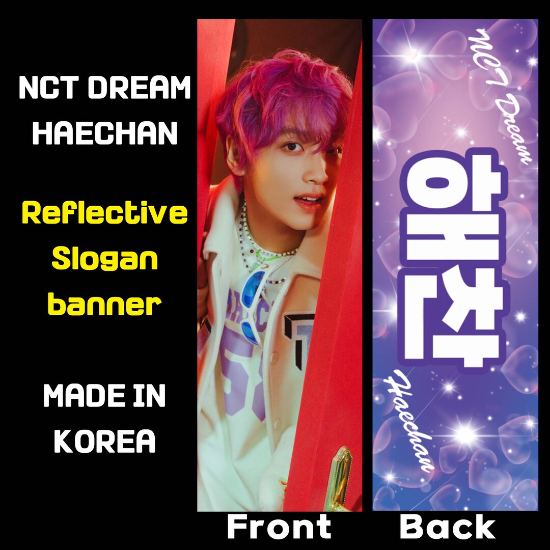NCT Haechan Reflective Slogan Banner - Etsy