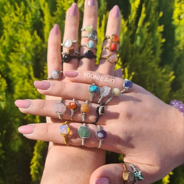Crystal Rings - Etsy