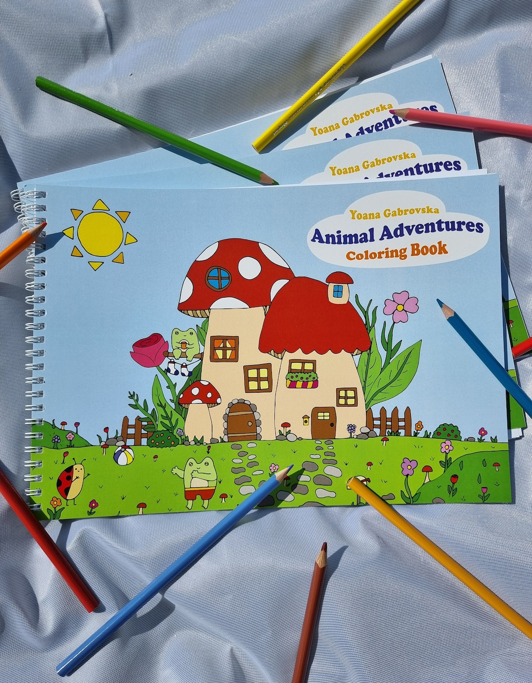 Coloring Book 'animal Adventures' Heavy Weight Cardstock 23 Coloring ...