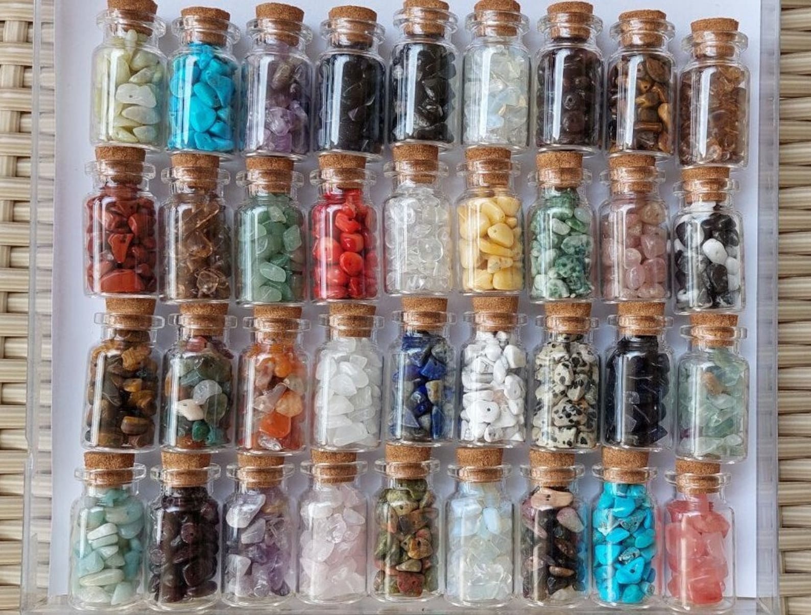 Crystal Chips in Jars | 30 Varieties | Spell Jars | Natural Crystal ...