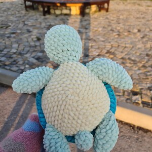 Crochet Turtle Amigurimi, Sea Turtle Plushie, Big Amigurumi Stuffed ...