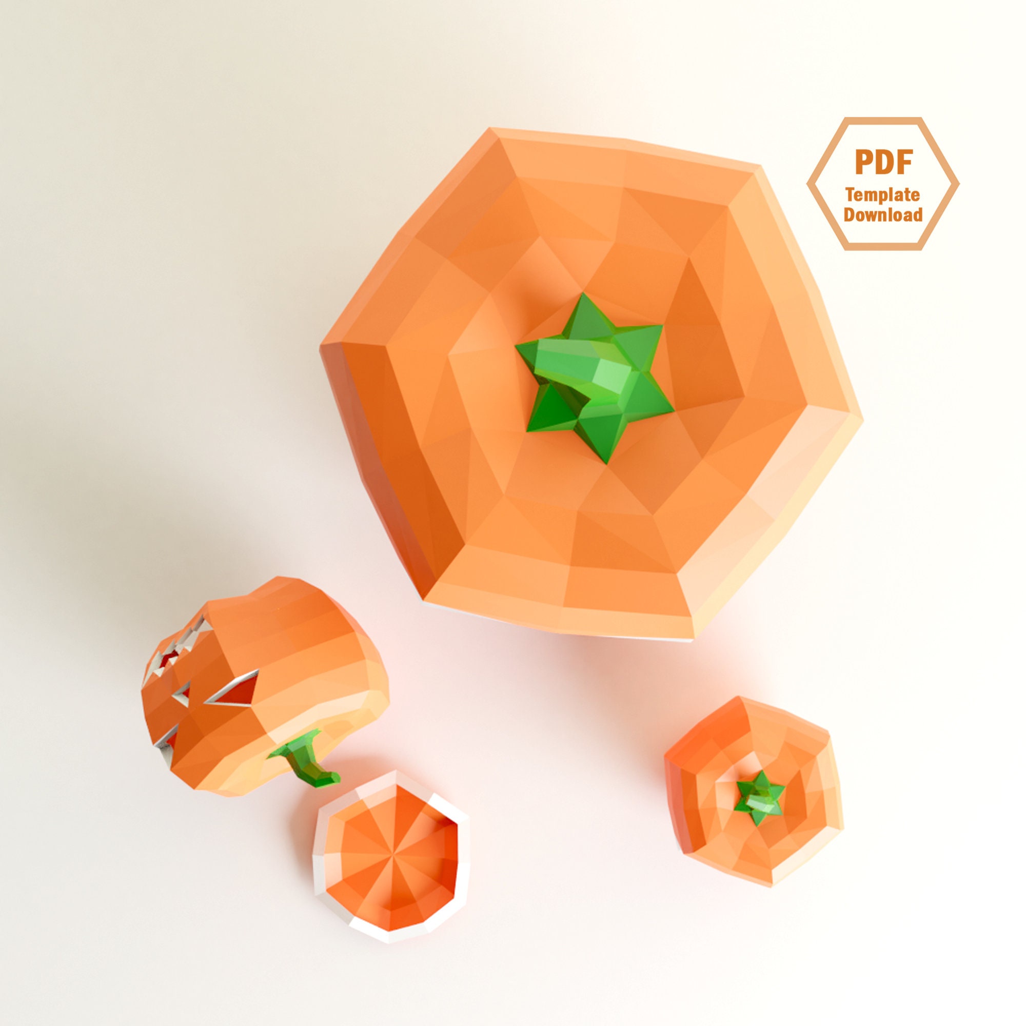 Pumpkin Papercraft / Halloween Pumpkin / Halloween Props/ - Etsy