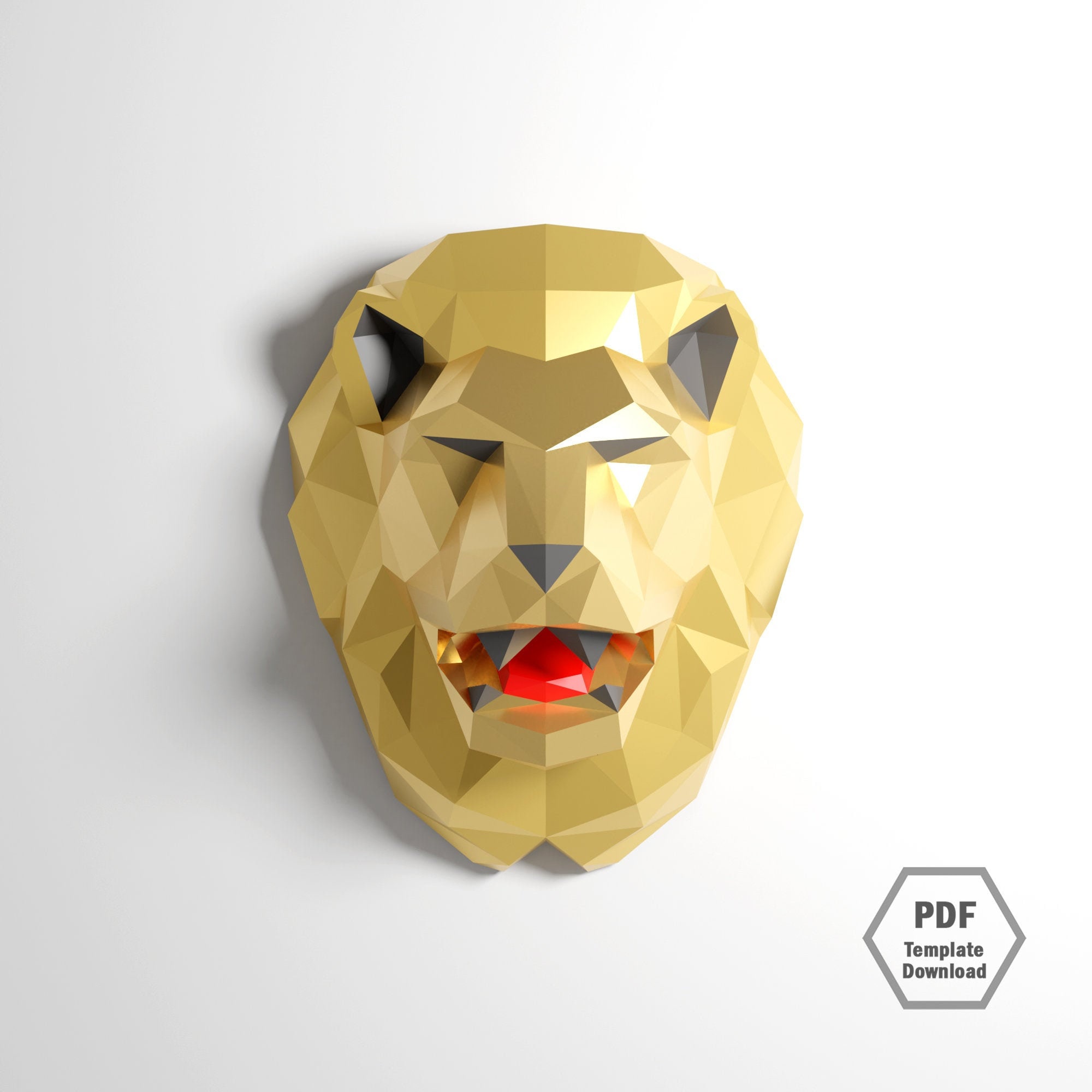 Lion Papercraft/ Papercraft/ 3D Lion Papercraft/ Lowpoly - Etsy