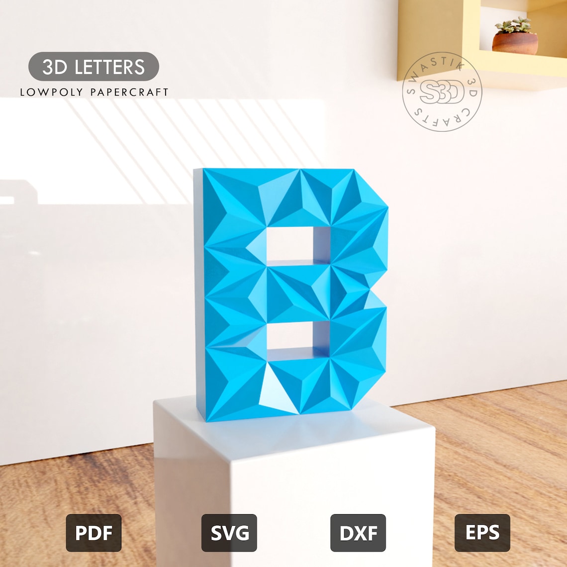 3D Alphabet Papercraft Template, Lowpoly Letters A-Z (PDF, SVG) - Etsy ...