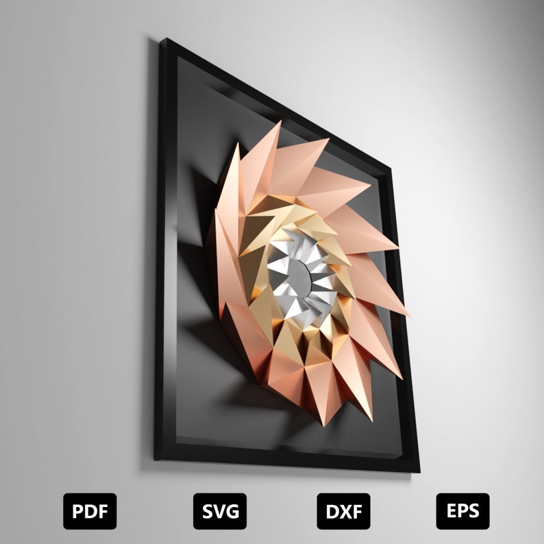 3D Mandala Papercraft Template Lowpoly Papercraft 3D Paper - Etsy