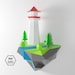 Island Papercraft / Paper Craft / 3D Papercraft /3D Lighthouse Island ...