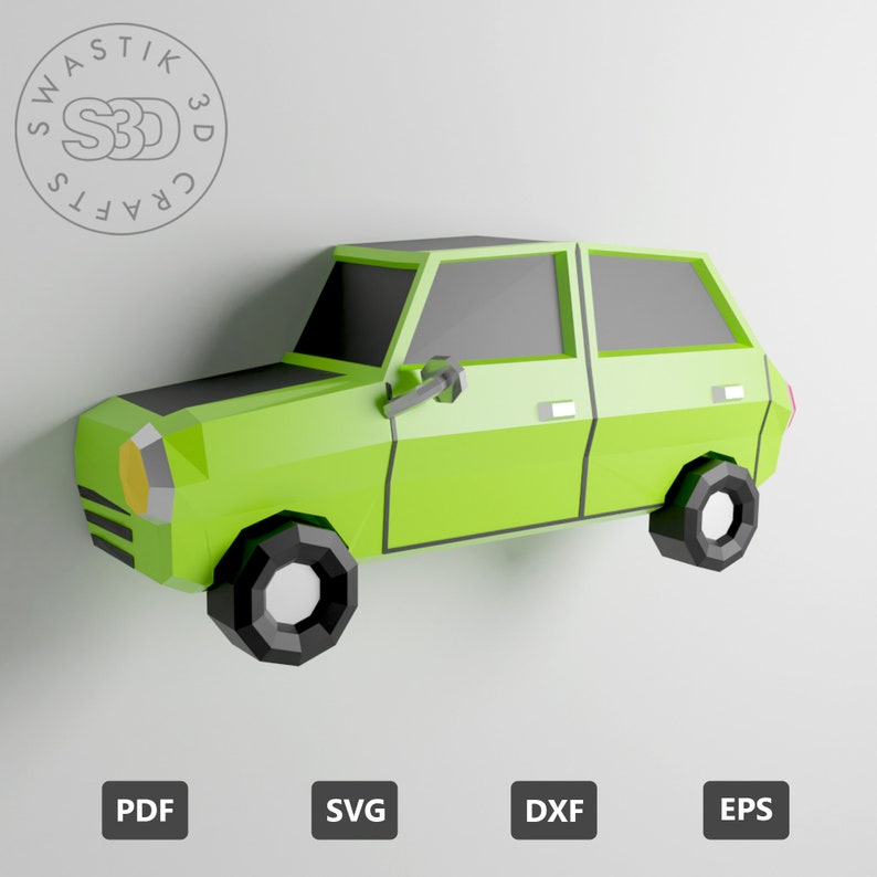 PDF Template of 3D CAR Papercraft Mr B's Car Template - Etsy