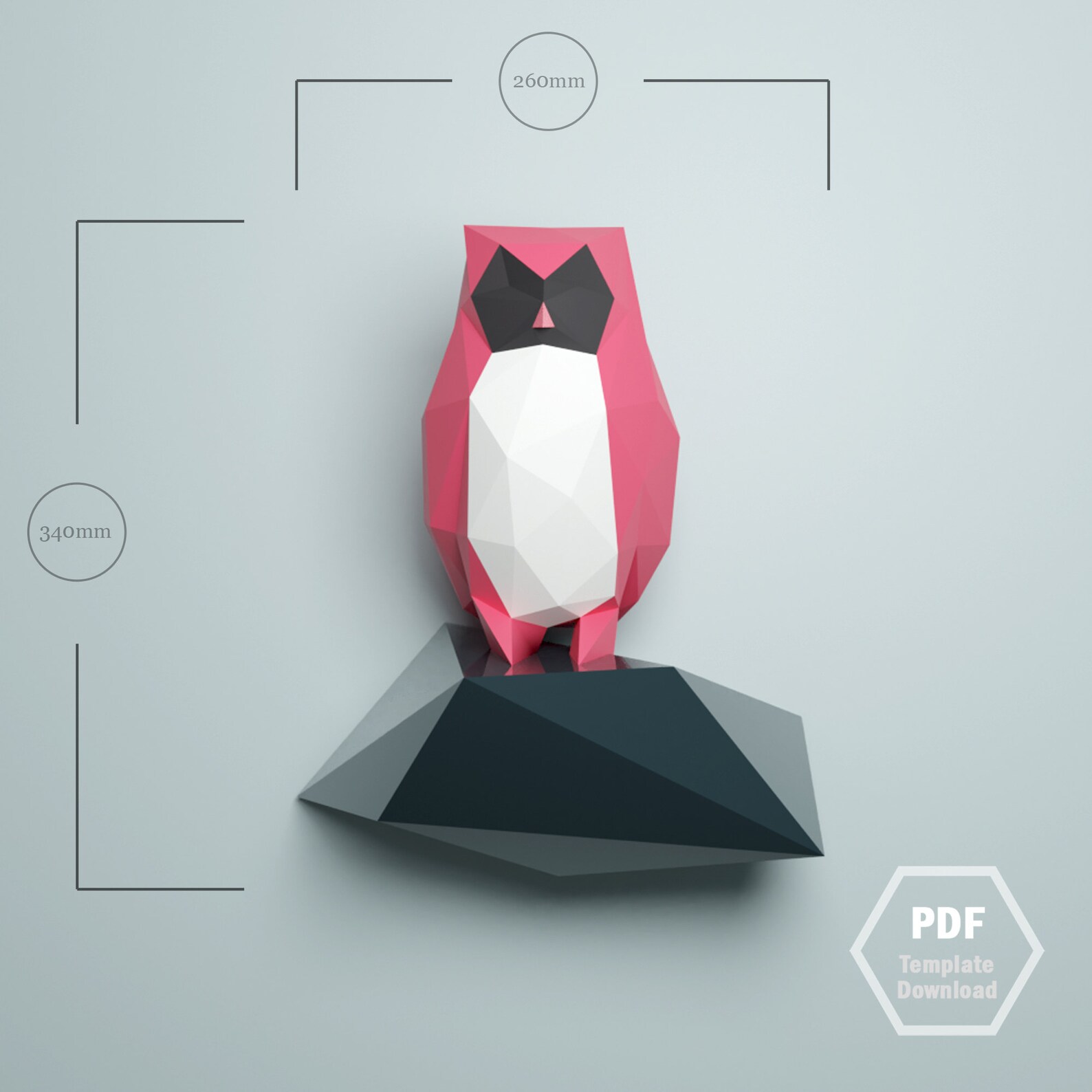 3D Owl Papercraft PDF Template/papercraft/ 3d Papercraft/ Owl | Etsy