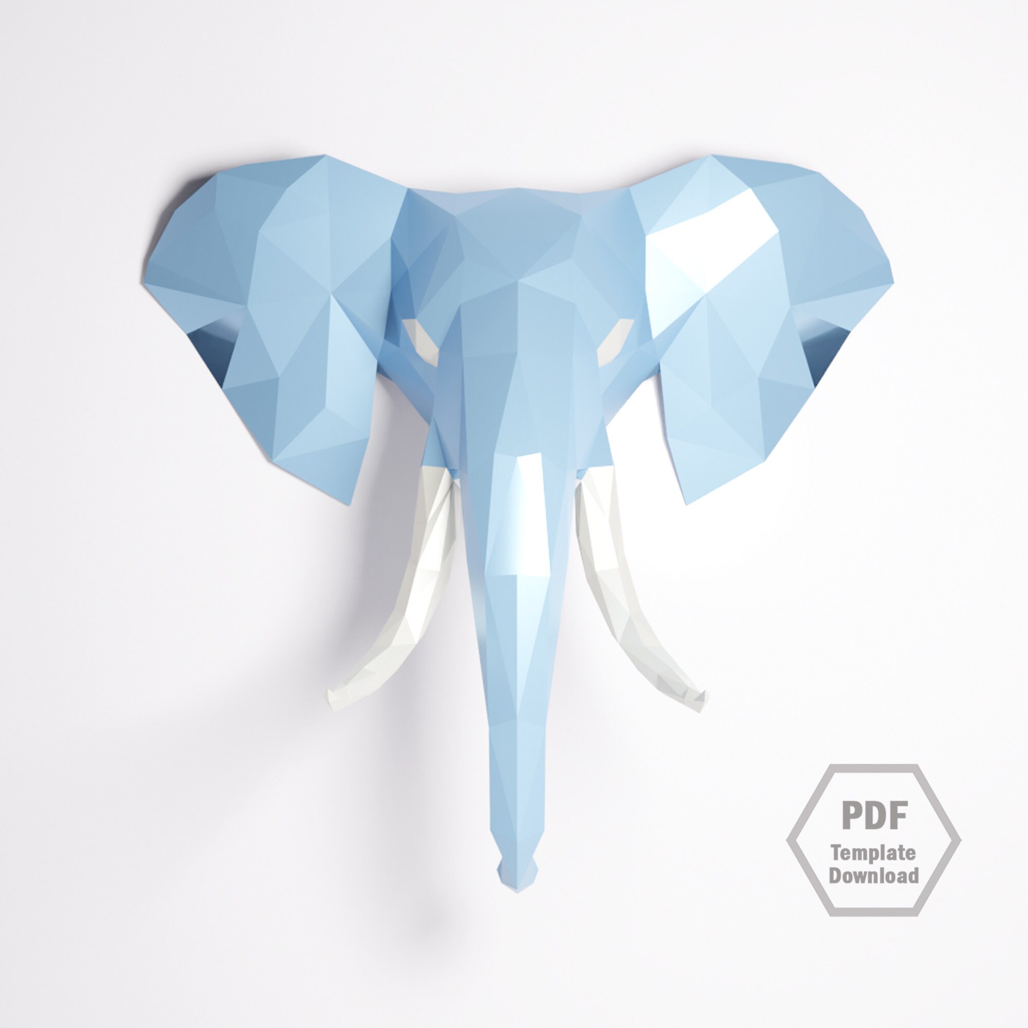 Elephant Papercraft DIY Home Decor PDF Template/papercraft/3d | Etsy