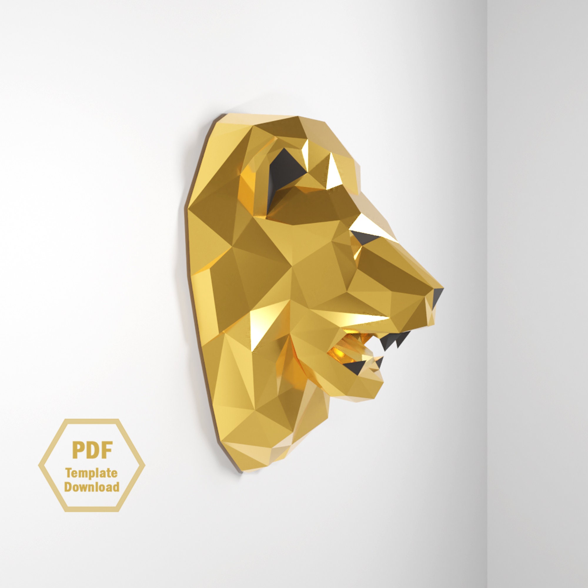 Lion Papercraft/ Papercraft/ 3D lion papercraft/ Lowpoly - Etsy España