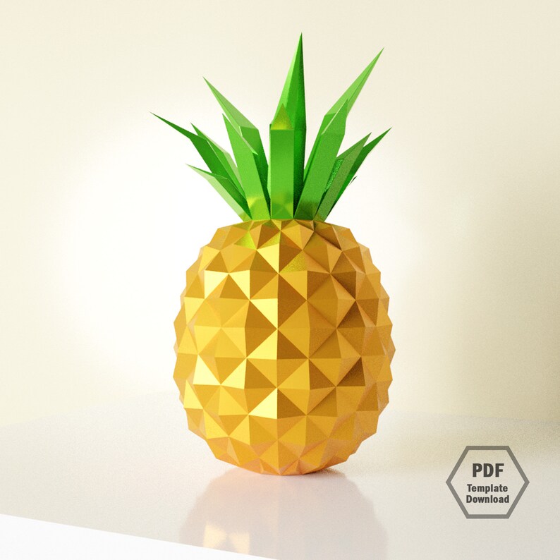 PDF Template of Pineapple Papercraft DIY Papercraft/3d | Etsy India