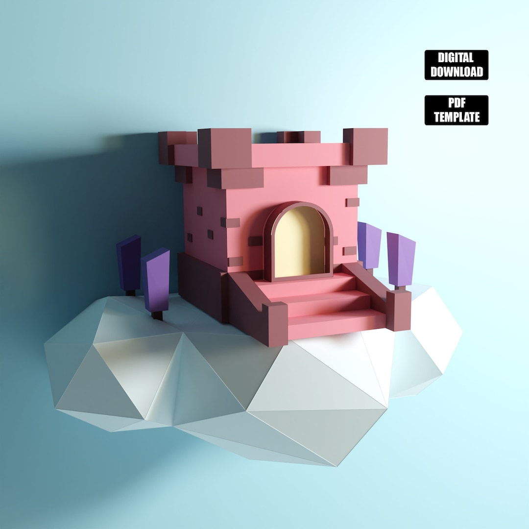Castle on Cloud Papercraft, 3D Papercraft of Castle, Cloud Papercraft ...