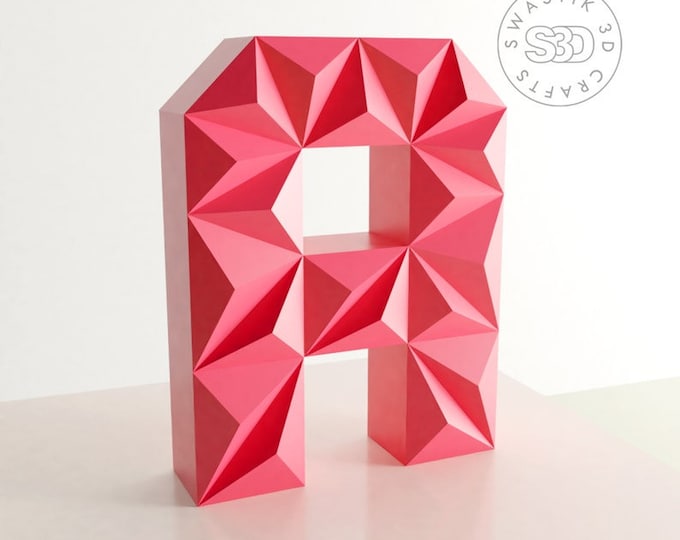 3D Alphabet Letters, Accents and Marks and Numbers Papercraft Pack ...