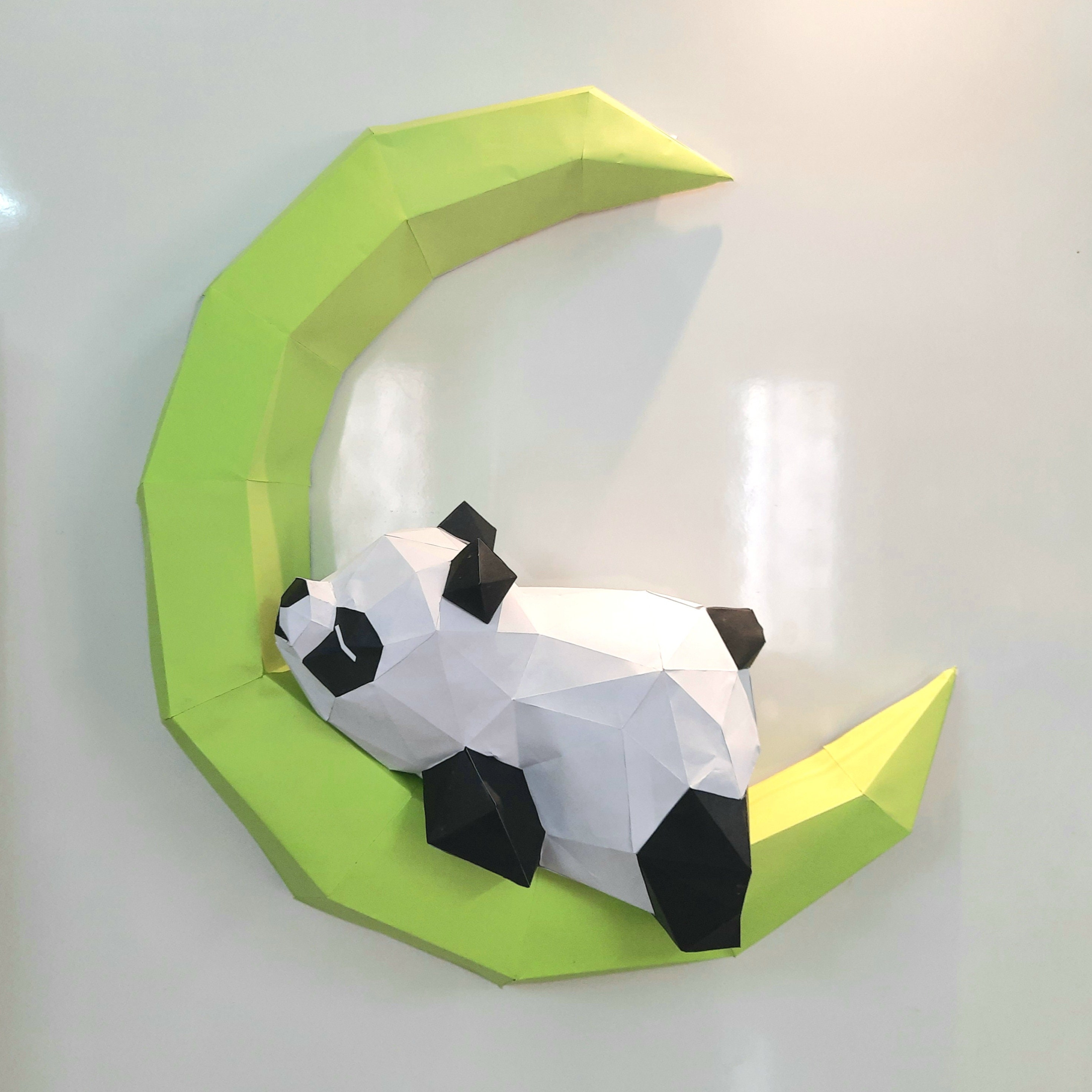 PDF Template of Panda on Moon/sleeping Panda/papercraft/3d - Etsy UK