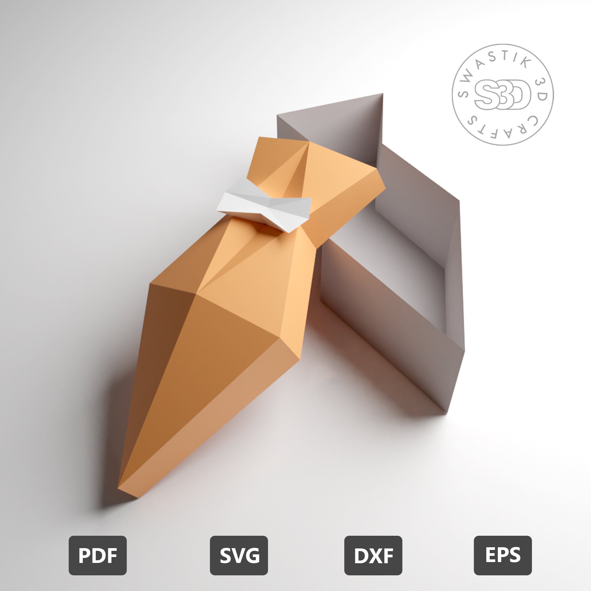 PDF Template of Tie Box Paper Box / DIY Paper Box Template / - Etsy