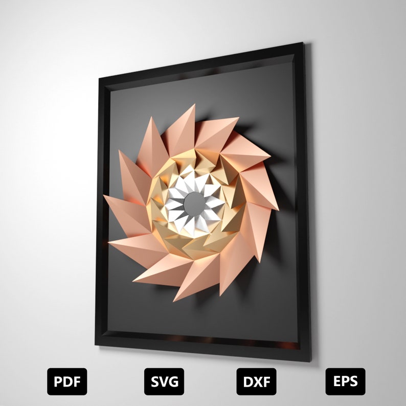 3D Mandala Papercraft Template Lowpoly Papercraft 3D Paper - Etsy