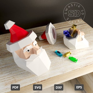 Christmas Santa Claus Gift Box , 3D Papercraft , Christmas DIY Crafts ...