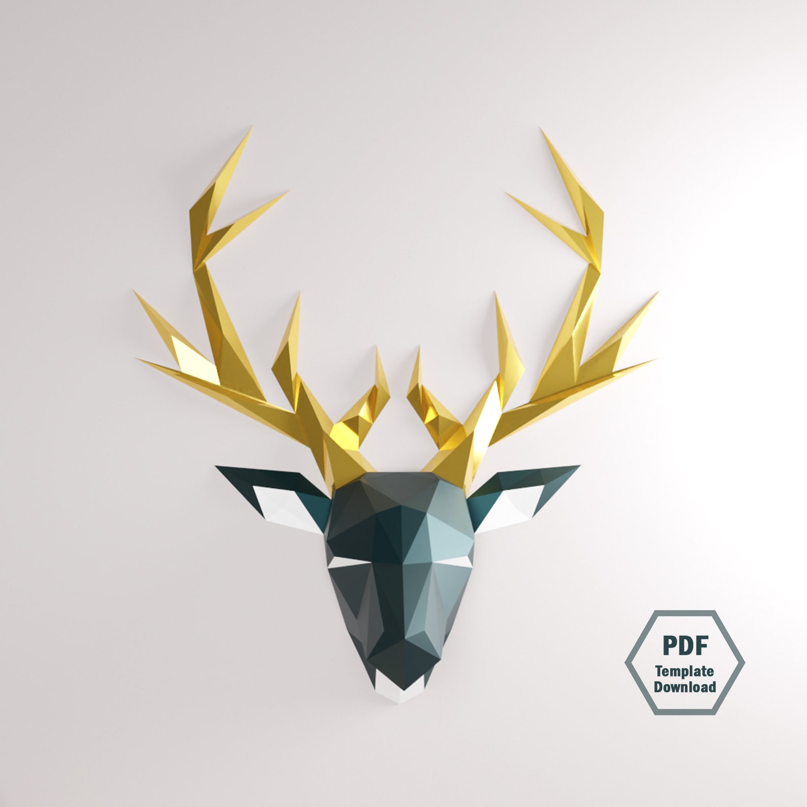 Papercraft 3D Deer/ 3D Papercraft Deer/ Lowpoly Papercraft/ 3D - Etsy ...
