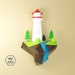 Island Papercraft / Paper Craft / 3D Papercraft /3D Lighthouse Island ...