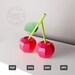 PDF Template of Cherry Fruit / Lowpoly Cherry / Cherry Papercraft/ 3D ...
