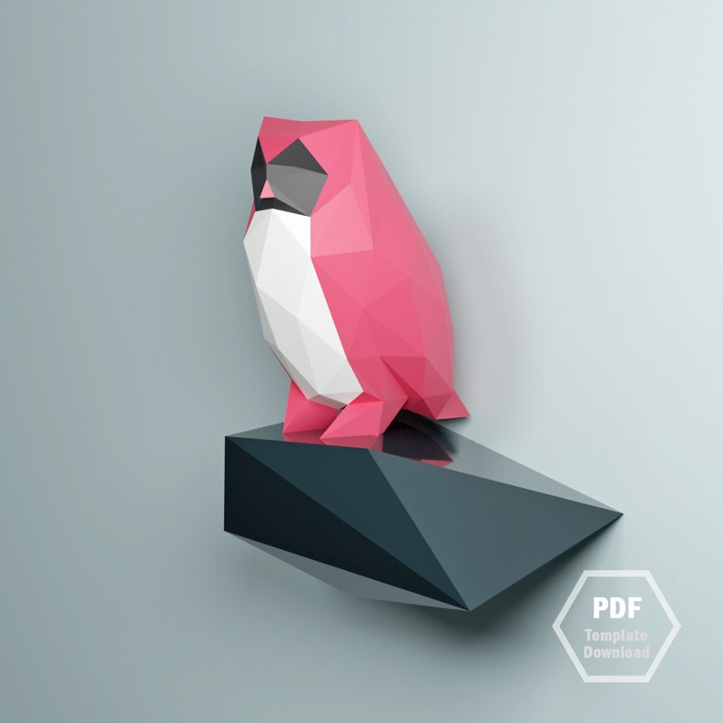 3D Owl Papercraft PDF Template/papercraft/ 3d Papercraft/ Owl | Etsy