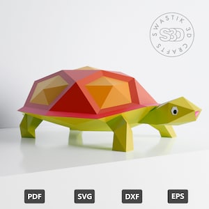 PDF Template of Turtle Papercraft , 3D Papercraft, Lowpoly Papercraft ...