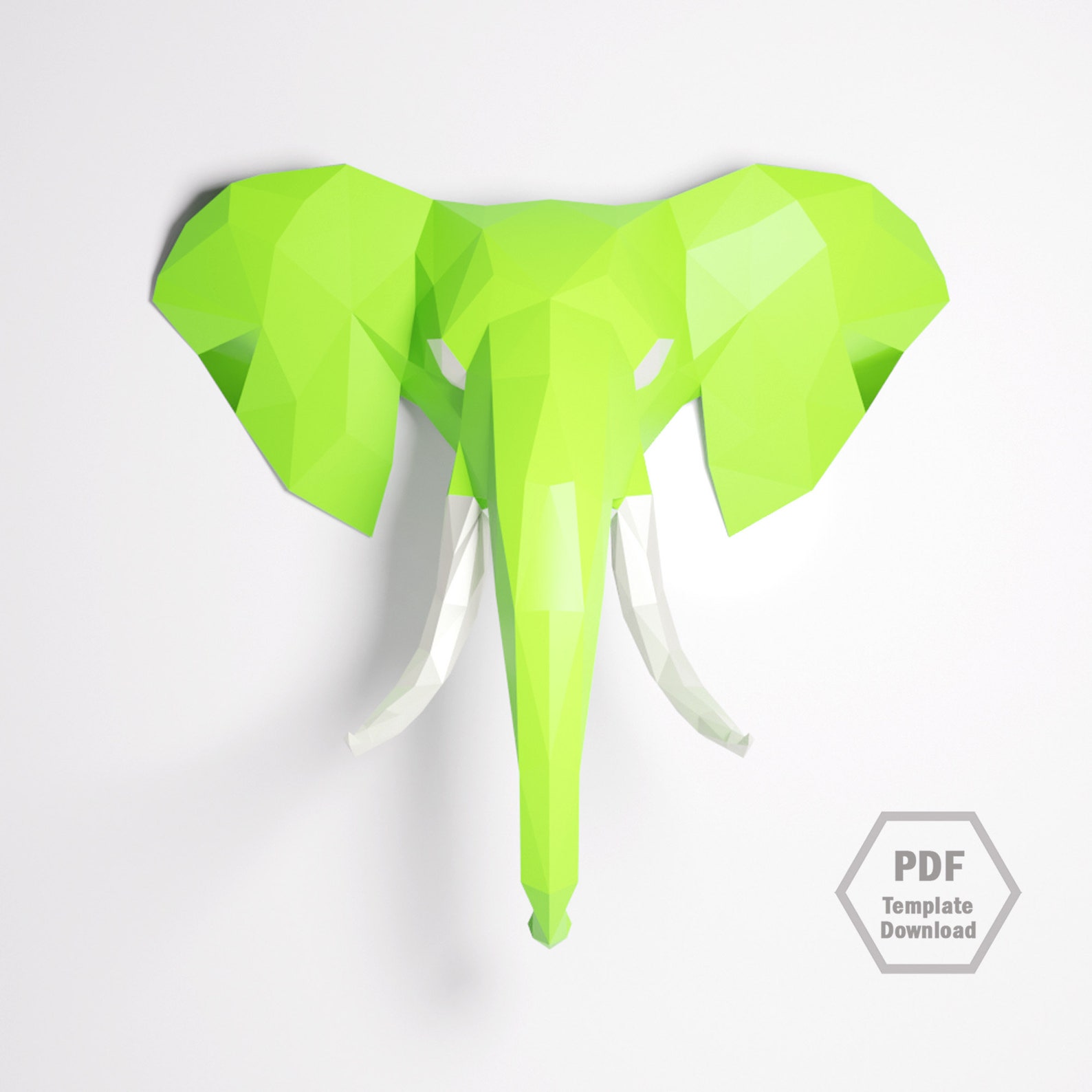 Elephant Papercraft DIY Home Decor PDF Template/papercraft/3d | Etsy