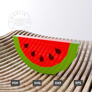 PDF Template of Watermelon Fruit / Lowpoly Watermelon / Watermelon ...