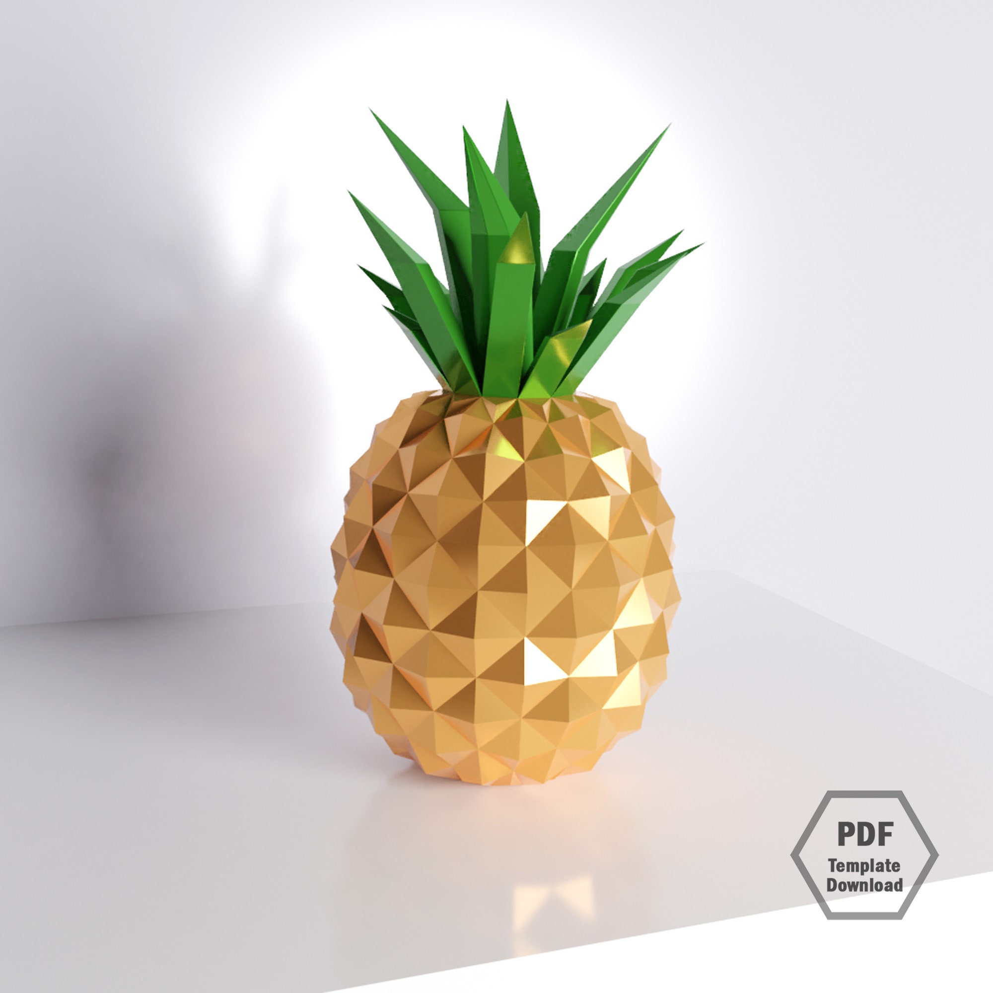 PDF Template of Pineapple Papercraft DIY Papercraft/3d | Etsy