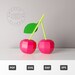 PDF Template of Cherry Fruit / Lowpoly Cherry / Cherry Papercraft/ 3D ...