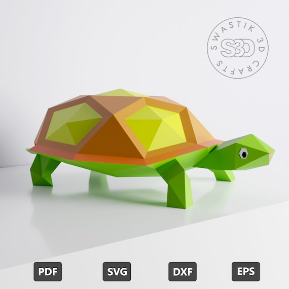 PDF Template of Turtle Papercraft 3D Papercraft Lowpoly | Etsy