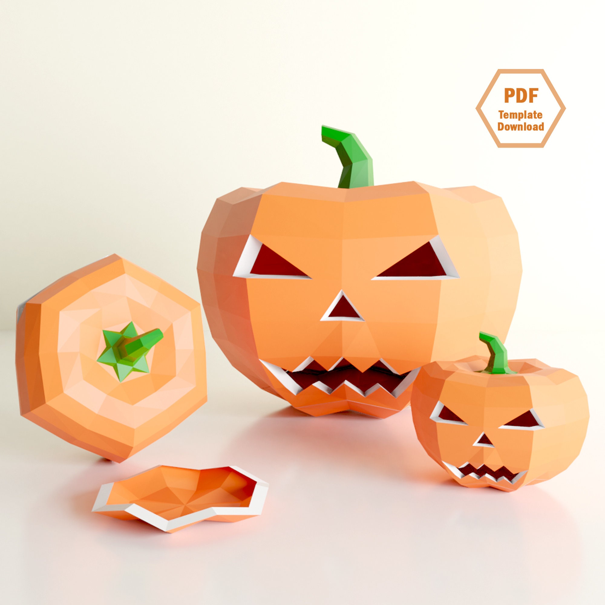 Pumpkin Papercraft / Halloween Pumpkin / Halloween Props/ - Etsy