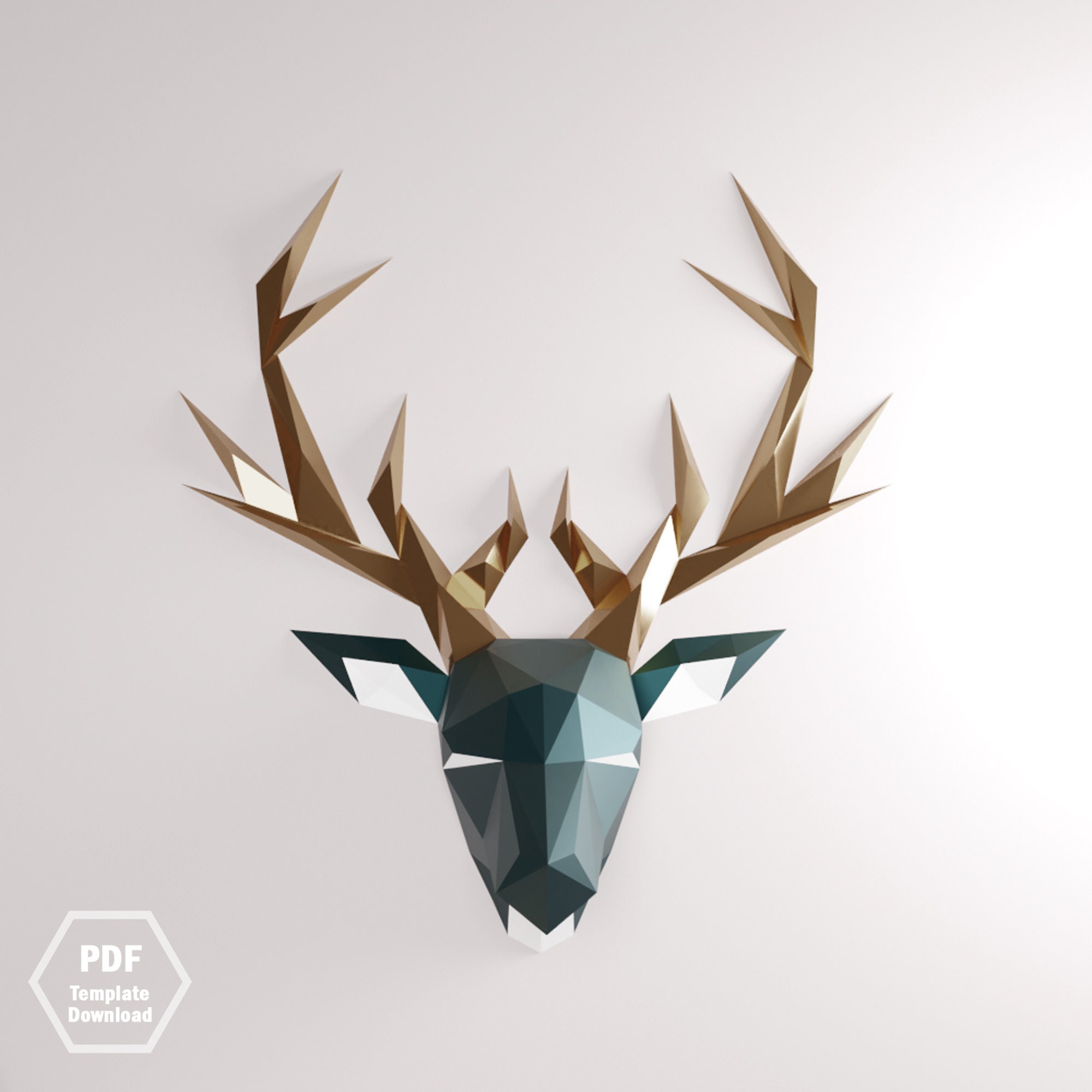 Papercraft 3D Deer/ 3D Papercraft Deer/ Lowpoly Papercraft/ 3D - Etsy ...