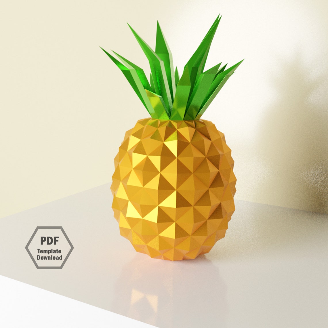 PDF Template of Pineapple Papercraft DIY Papercraft/3d | Etsy