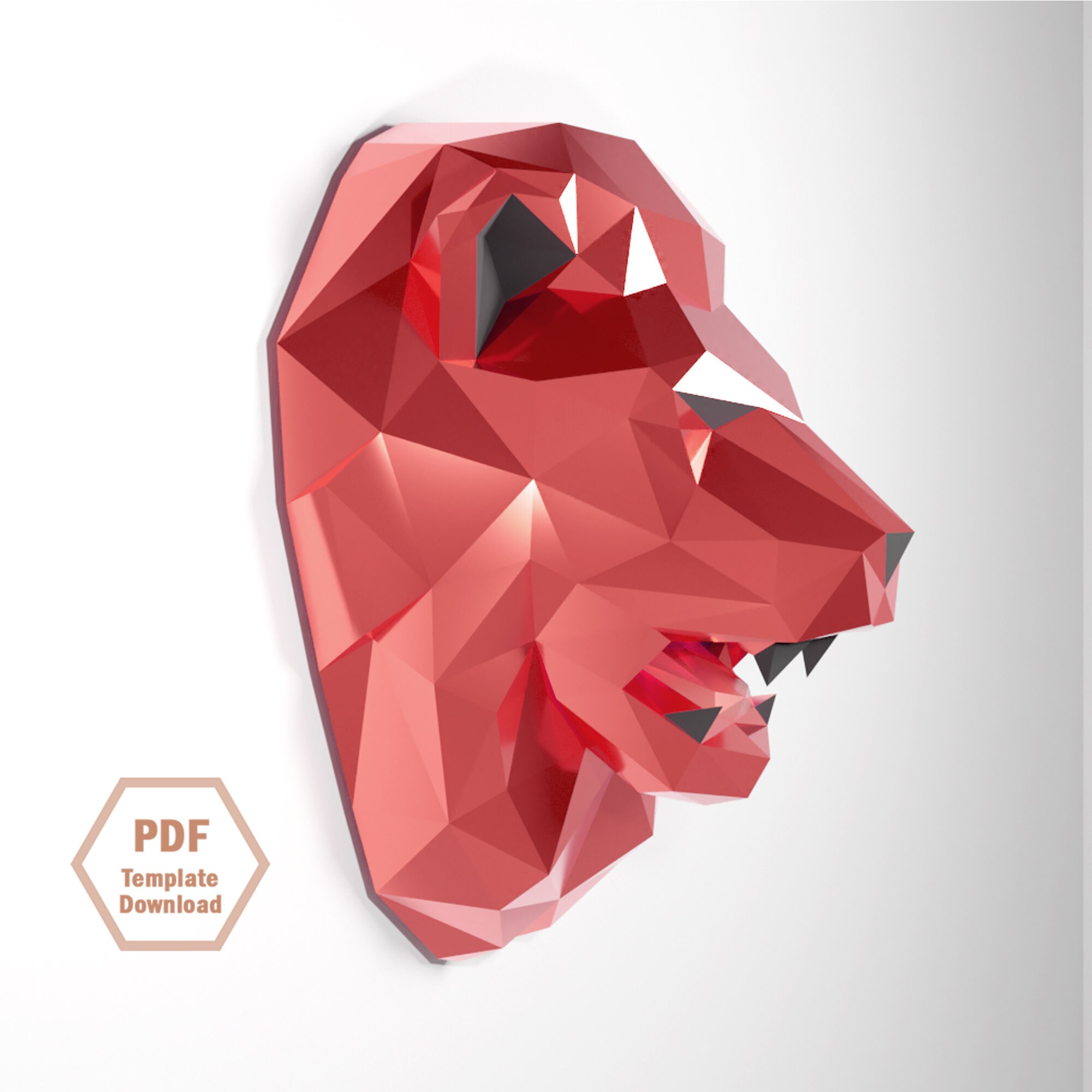 Lion Papercraft/ Papercraft/ 3D Lion Papercraft/ Lowpoly - Etsy