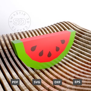 PDF Template of Watermelon Fruit / Lowpoly Watermelon / Watermelon ...