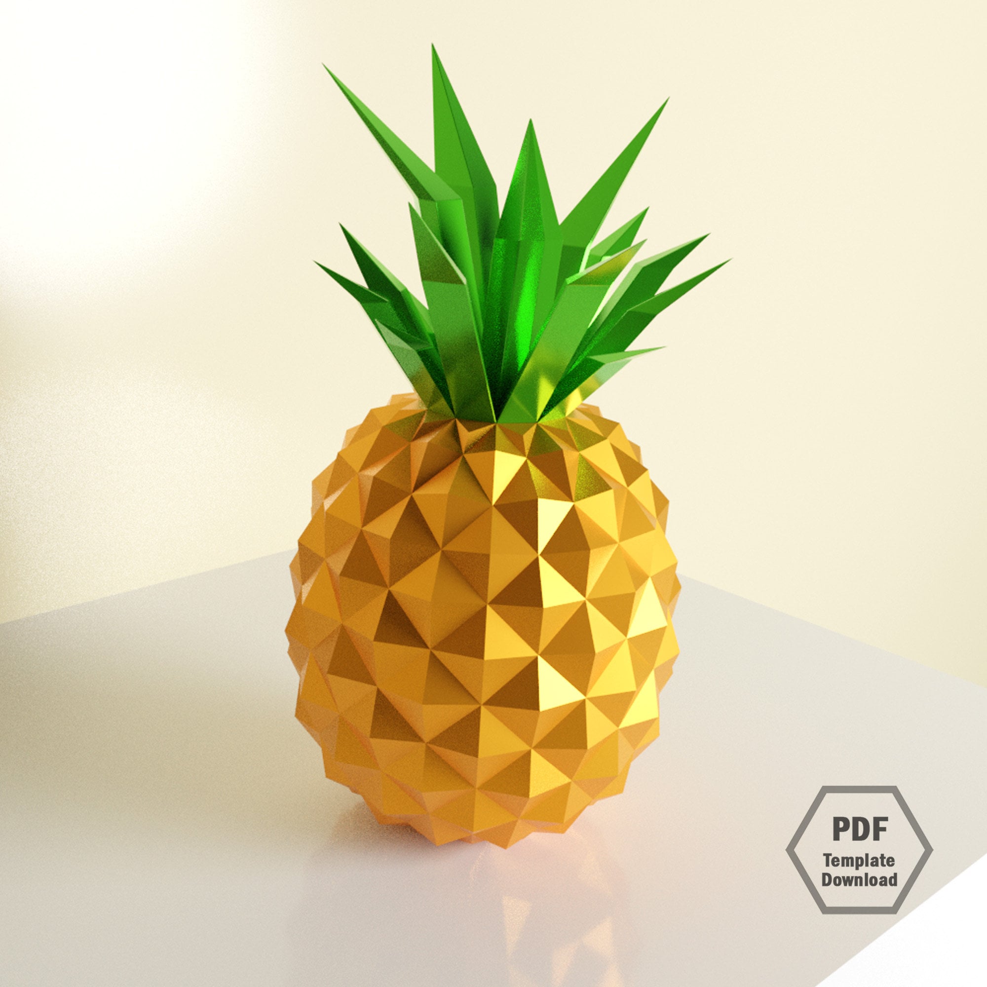 PDF Template of Pineapple Papercraft DIY Papercraft/3d | Etsy