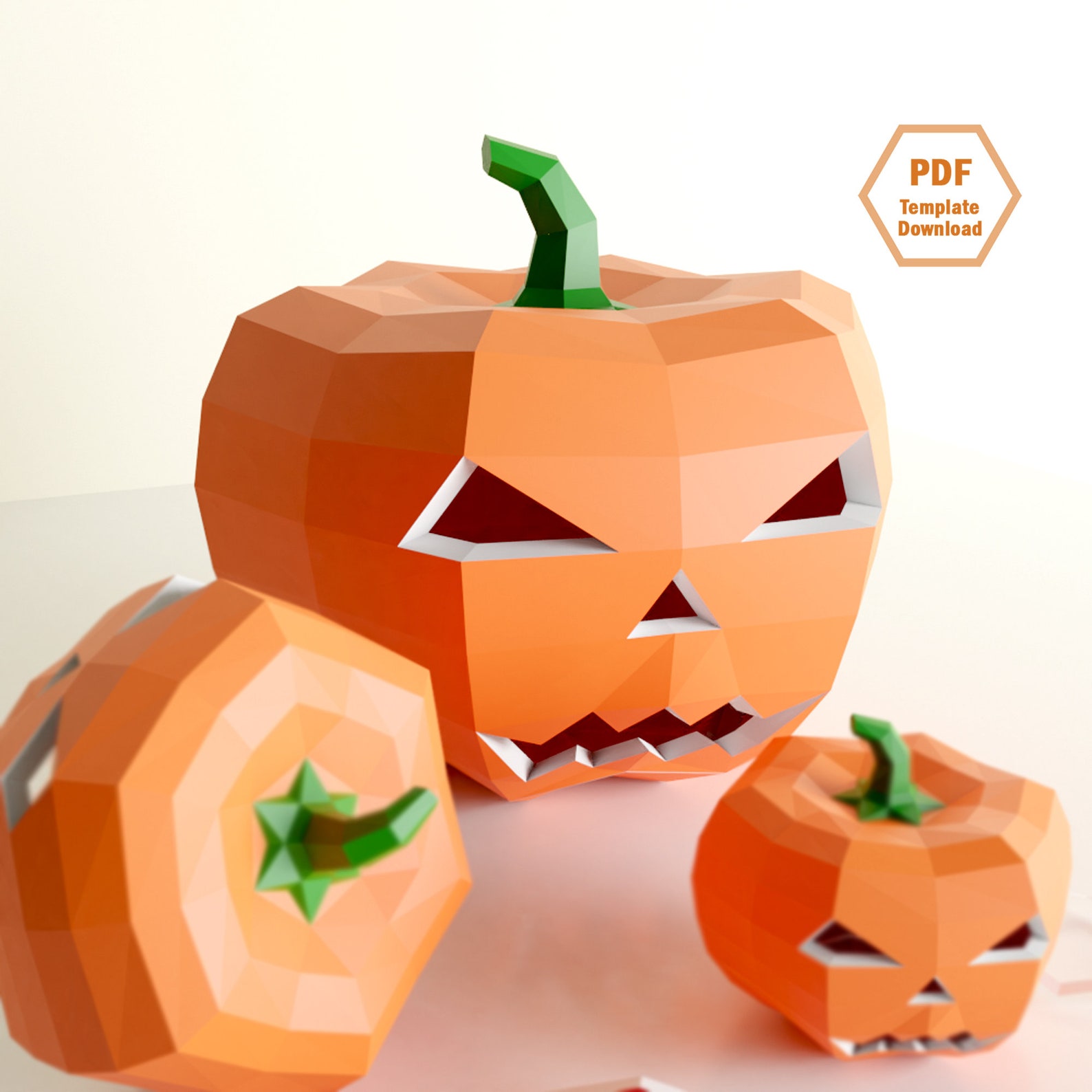 Pumpkin Papercraft / Halloween Pumpkin / Halloween Props/ | Etsy