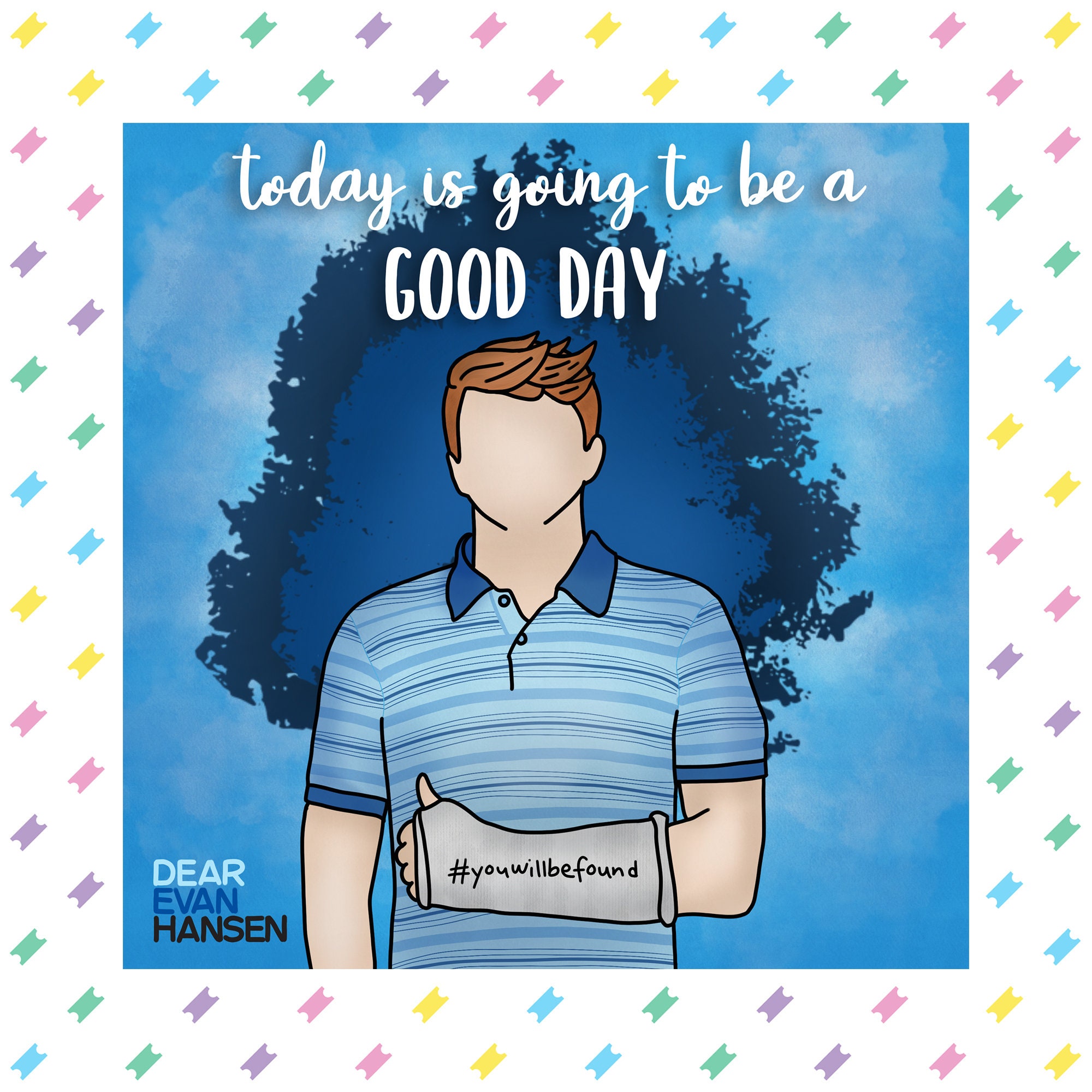 Dear Evan Hansen Musical Poster Print sam Tutty - Etsy UK