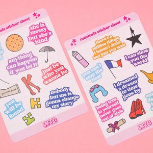 Musical Theatre Sticker Set 26 Stickers Over 2 Sticker Sheets - Etsy