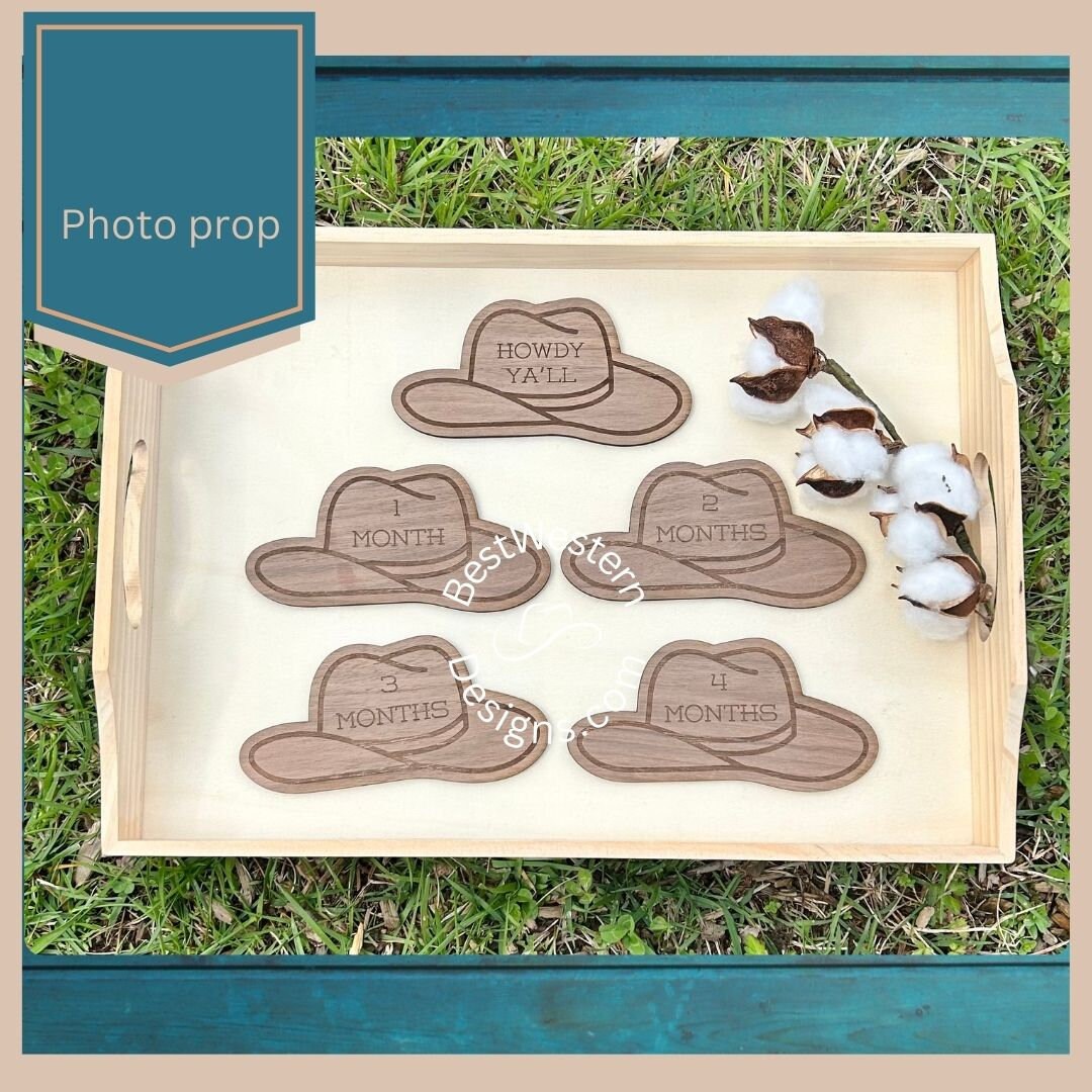 Cowboy Milestone, Cowboy Baby Milestones, Cowboy Milestones, Birth ...