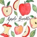 Watercolor Apple Clip Art Bundle - Downloadable Printable PNG Fall ...