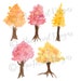 Watercolor Fall Tree Bundle - Downloadable Printable PNG Fall Trees ...