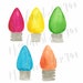 Watercolor Christmas Light Bulb Clipart - Transparent PNG Multi Color ...