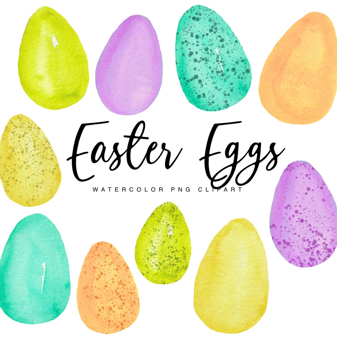 Watercolor Easter Egg Clipart - Bright Speckled Egg Transparent PNG ...