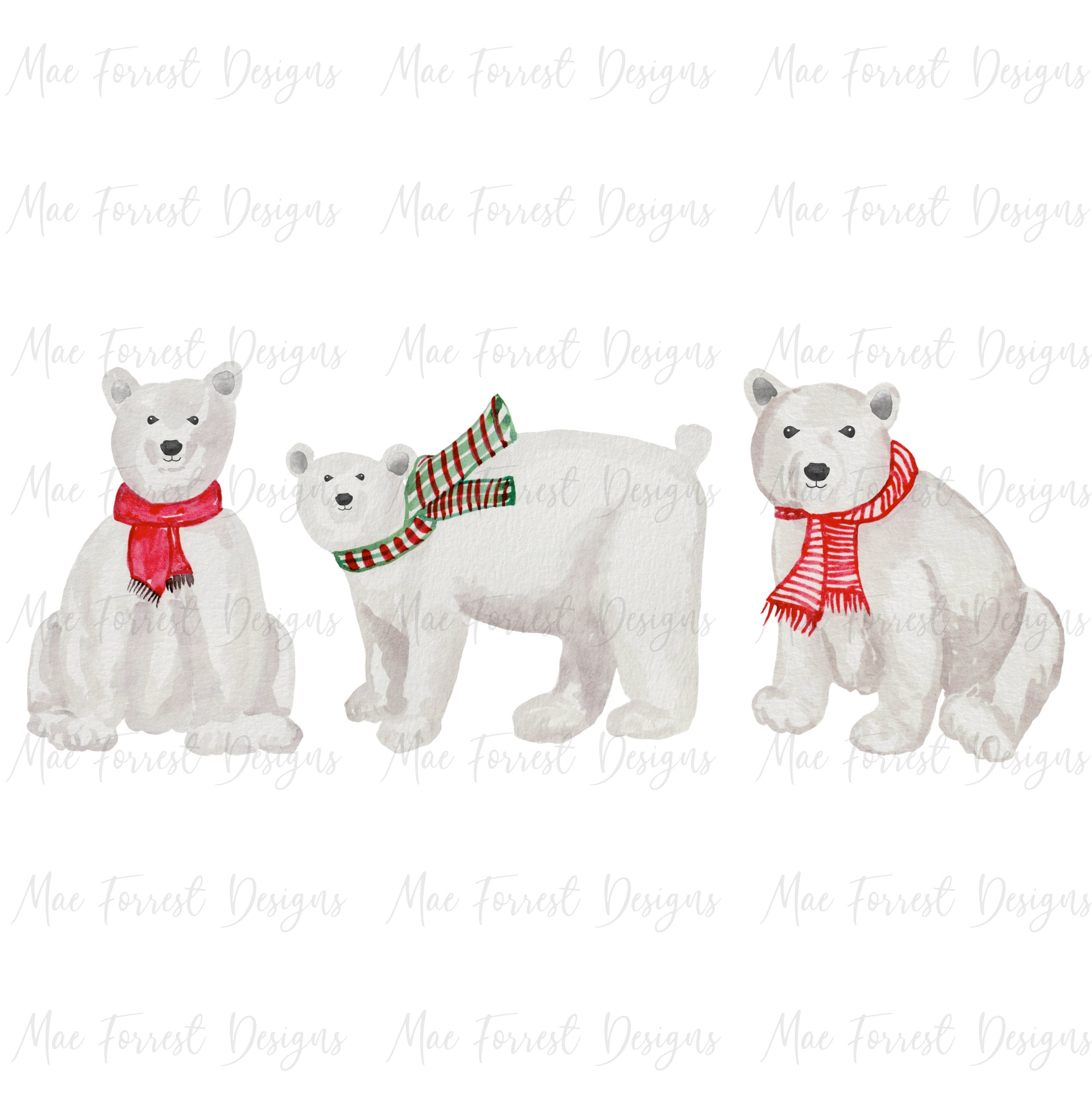 Winter Polar Bear Clip Art